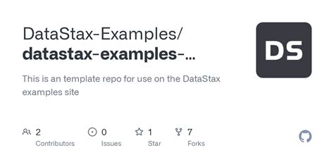 Github Datastax Examplesdatastax Examples Template This Is An