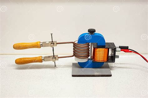 Voltage Transformer Consisting Of Two Copper Coils Stock Image Image