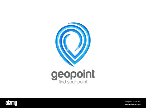 Map Geo Point Locator Navigation Logo Design Vector Templategeographic Gps Navigator Marker