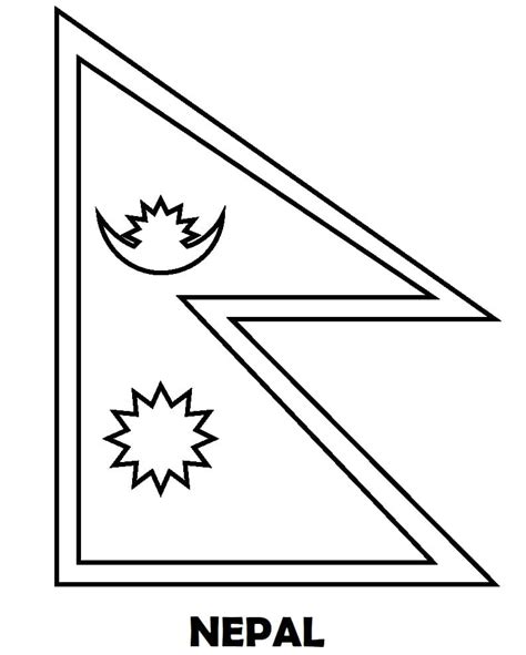 Printable Nepal Flag Coloring Page Download Print Or Color Online