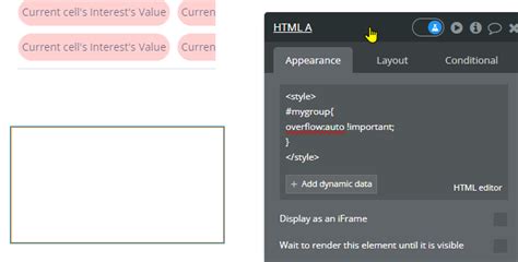 horizontally wrapped and horizontal scrollable repeating group need help bubble forum