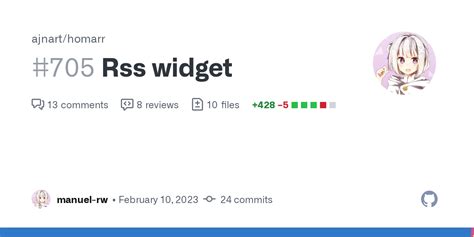 Rss Widget By Manuel Rw · Pull Request 705 · Ajnarthomarr · Github