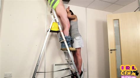 Cfnm 21yo Slut In Heels Sucking Repairman On The Ladder Eporner