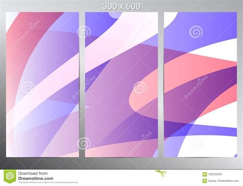 Set Of Three Banners Vector Illustration Stock Vector Illustration Of Page Color