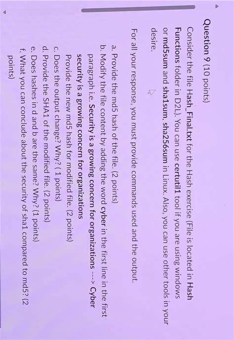 question 9 10 ﻿points consider the file