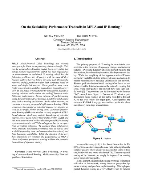 Pdf On The Scalability Performance Tradeoffs In Mpls And Ip Routing