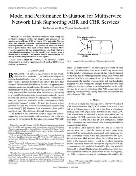 Model And Performance Evaluation For Multiservice Ieee Xplore