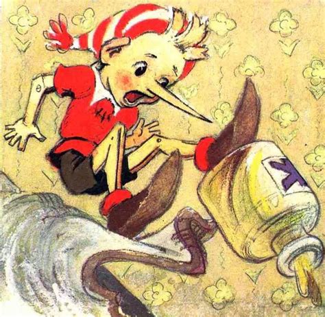 Создать мем иллюстрации леонида владимирского по приключения буратино