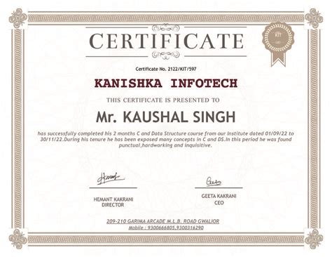 Kaushal Singh On Linkedin Kanishkainfotech Dsa Clanguage Course