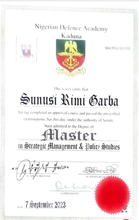 Ive Bagged Another Certificate Sunusi Rimi Mbbs Mph Mwacs Fmcog Fnarc Msmps Lmih