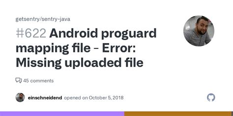 Android Proguard Mapping File Error Missing Uploaded File Issue Getsentry Sentry