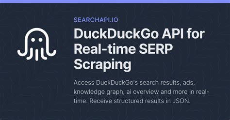 Duckduckgo Api For Real Time Serp Scraping