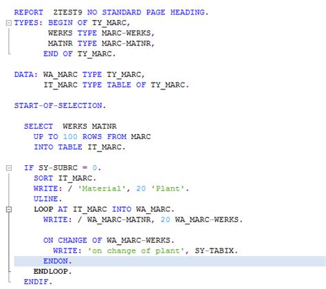 Sap Abap Tech Types Of Control Break Statements In Sap Abap