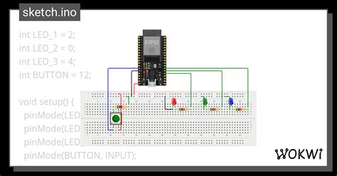 Ledbuttonpush Wokwi Esp32 Stm32 Arduino Simulator