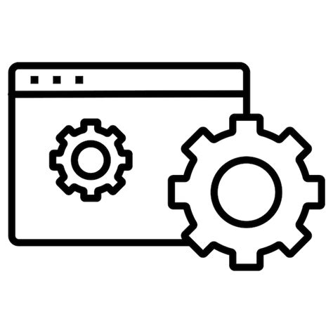 Premium Vector Website Settings Vector Illustration