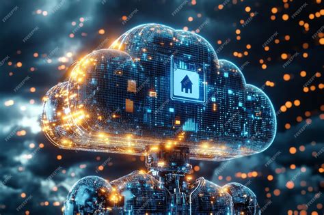 digital brain in cybernetic space visualizing the fusion of human