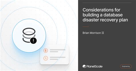 Considerations For Building A Database Disaster Recovery Plan