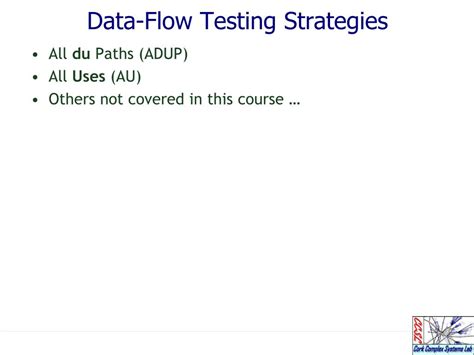Ppt Topics In Software Dynamic White Box Testing Data Flow Testing