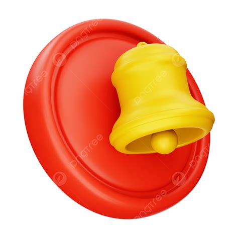 Yellow Notification Bell Button 3d Icon Render Yellow Notification Bell Yellow Notification