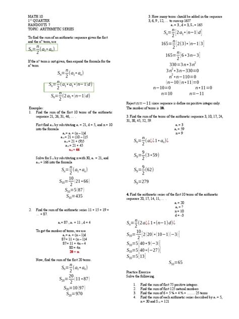 1st Quarter Handouts 7 And 8 Pdf Elementary Mathematics Mathematical Objects