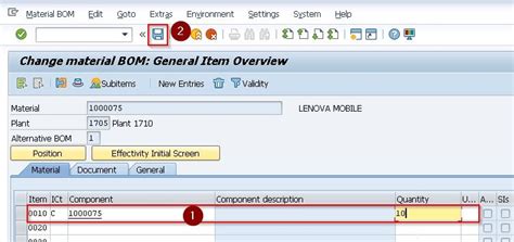 How To Create Display Change BoM In SAP SD
