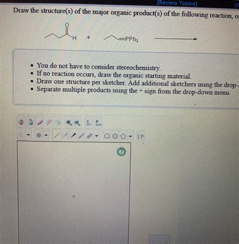Solved Review Topics Draw The Structure S Of The Major Chegg