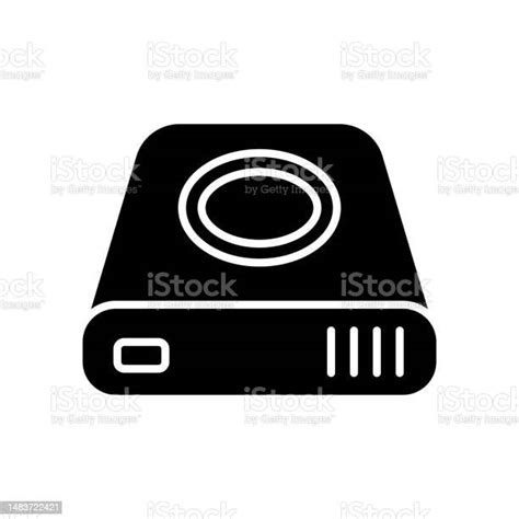 흰색 배경에 하드 디스크 드라이브 아이콘 벡터 디자인 템플릿 개념에 대한 스톡 벡터 아트 및 기타 이미지 개념 개인 장식품