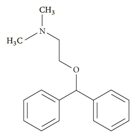 Structural Formula Of Diphenhydramine Download Scientific Diagram