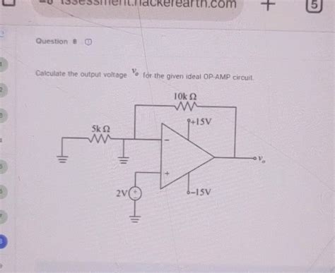 Question 8 Calculate The Output Voltage V0 Studyx