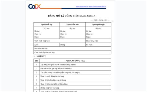 11 Mẫu Mô Tả Công Việc Chuẩn Các Ngành Nghề Hot Nhất 2023 Download