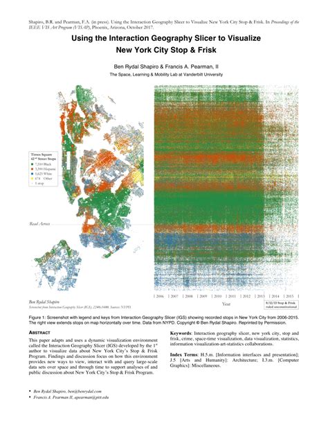 Pdf Using The Interaction Geography Slicer To Visualize New York City Stop And Frisk