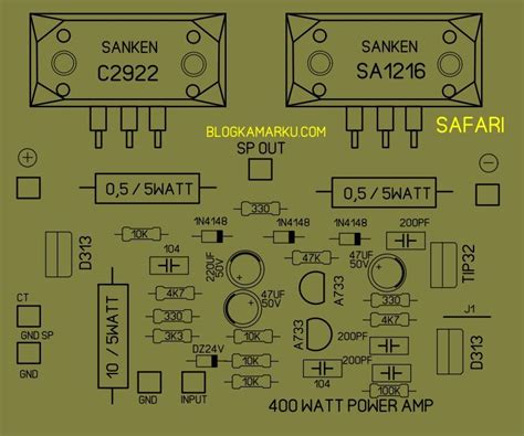 Power Amplifier 400 Watt Safari Original Layout PCB Blogkamarku Com Power Amplifiers