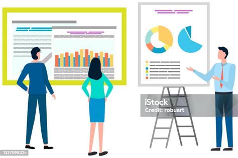 성공적인 비즈니스 프로젝트 프레젠테이션 회사 전략 계획 통계 지표 분석 가공의 인물에 대한 스톡 벡터 아트 및 기타 이미지 가공의 인물 개념 개발 Istock