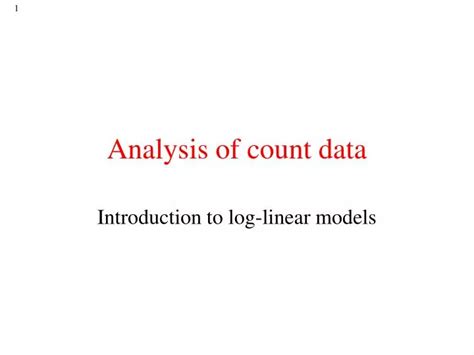 PPT Analysis Of Count Data PowerPoint Presentation Free Download ID