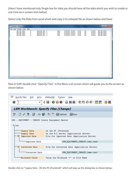 Lsmw For Master Data Upload Simple Explanation PDF