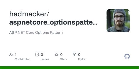 GitHub Hadmacker Aspnetcore Optionspattern ASP NET Core Options Pattern