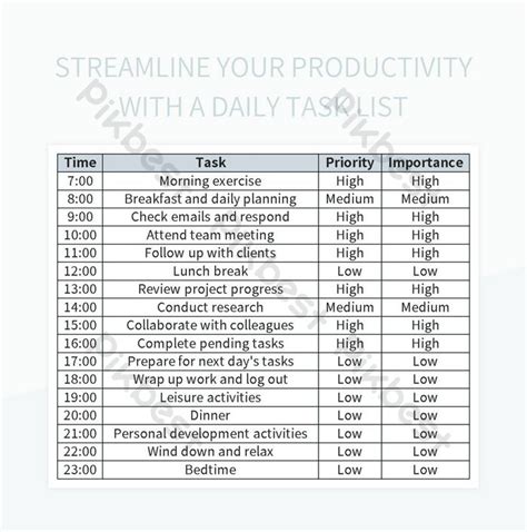 Boost Your Efficiency With A Daily To Do List Excel Template Free