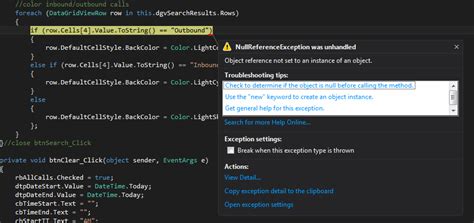 C Datagridview Cell Coloring Throws Error Stack Overflow