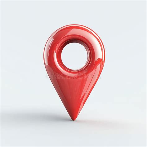 Red Glossy Map Pin Location Marker Navigation Gps App Symbol Stock