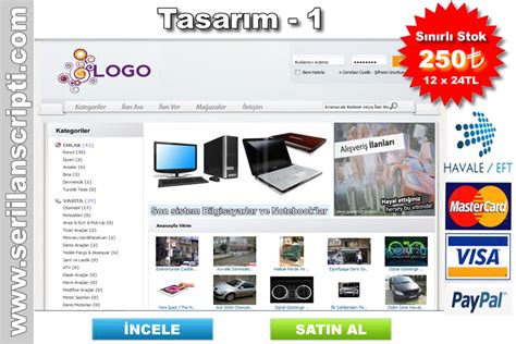 seri İlan scripti kolay kurulum tasarım seçenekleri donanımhaber forum