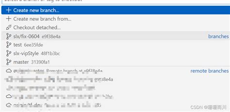 在git仓库新建分支之后，vscode里面看不到 vscode看不到新建的分支 csdn博客
