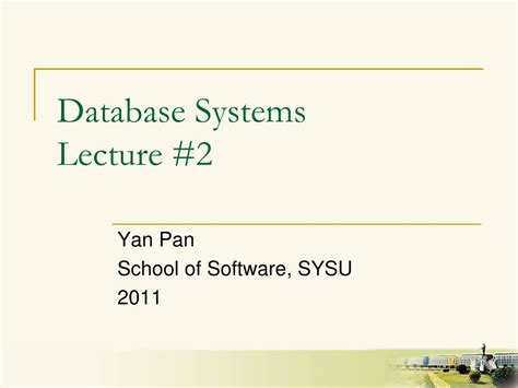 Ppt Database Systems Lecture 2 Powerpoint Presentation Free