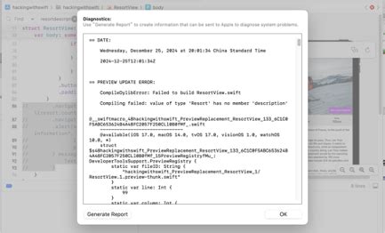 Xcode报错The compiler is unable to type check this expression in