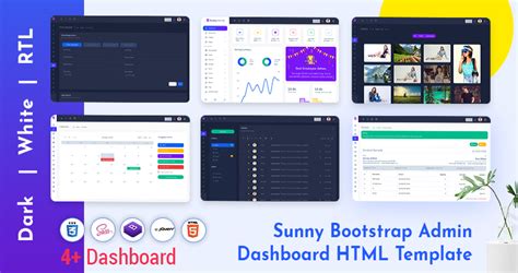 Bootstrap Admin Web App Dashboard Template UI UX Sunny
