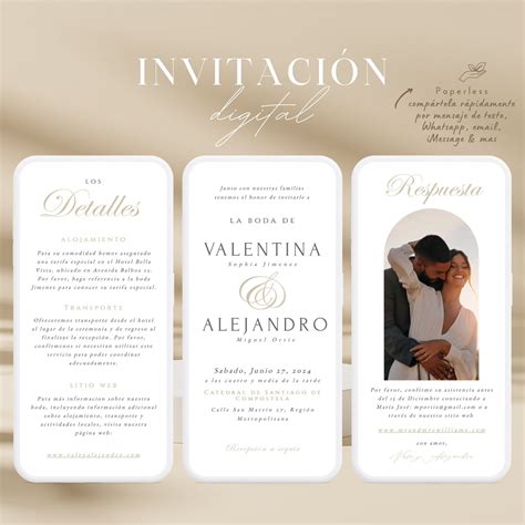 Invitaciones De Boda Digital Invitacion De Boda En Espanol Descarga