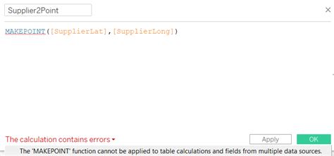 using index for latitude in makepoint function r tableau