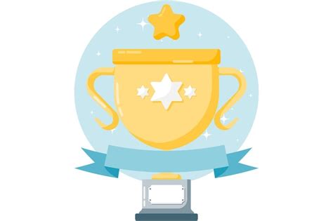 Premium Vector Trophy And Decorative Ribbon