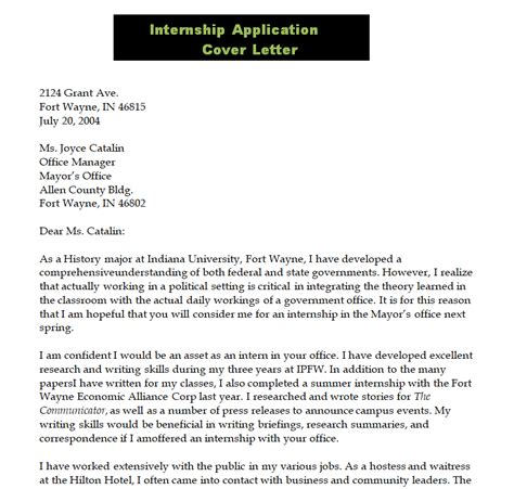 Internship Application Email 8 Free Samples Writing Tips
