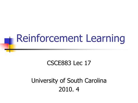 Ppt Reinforcement Learning Powerpoint Presentation Free Download