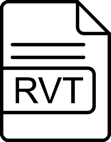 Rvt File Format Line Icon 43258851 Vector Art At Vecteezy
